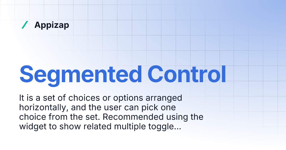 Segmented Control | Appizap