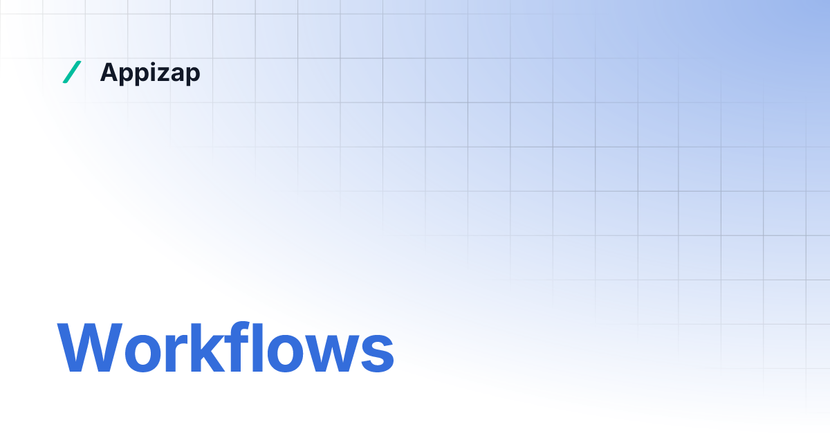 Workflows | Appizap