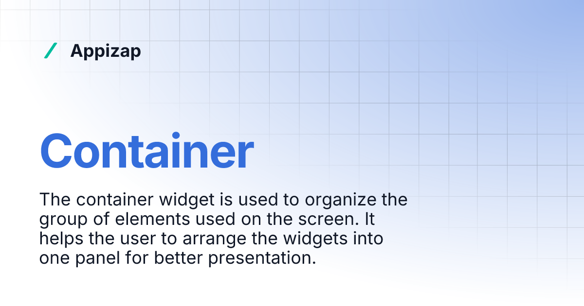 Container | Appizap