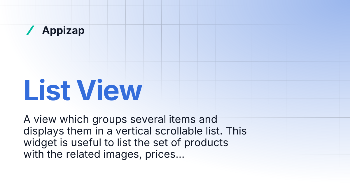 List View Appizap