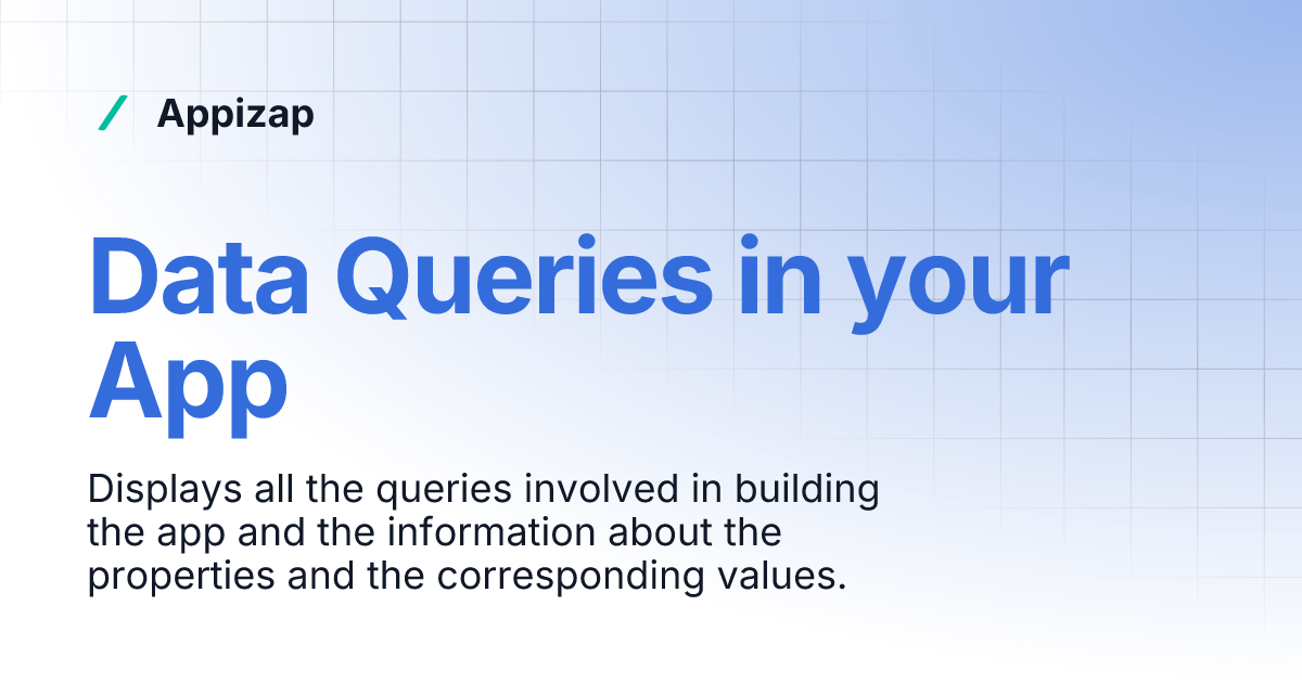 Data Queries in your App | Appizap