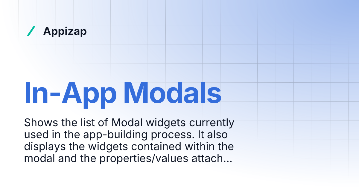 In-App Modals | Appizap