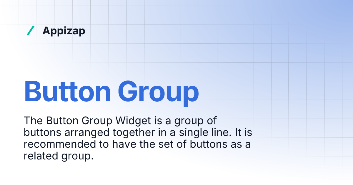 Button Group | Appizap
