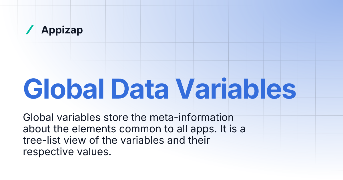 Global Data Variables | Appizap