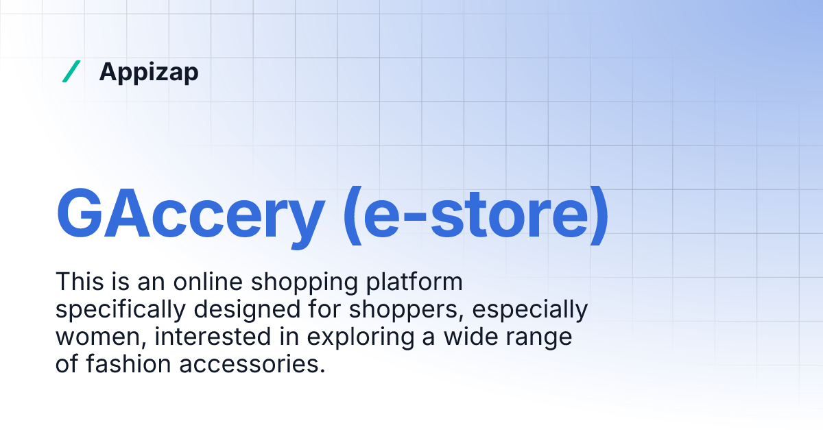 GAccery (e-store) | Appizap