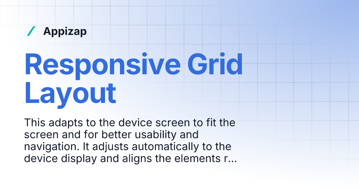 Responsive Grid Layout | Appizap