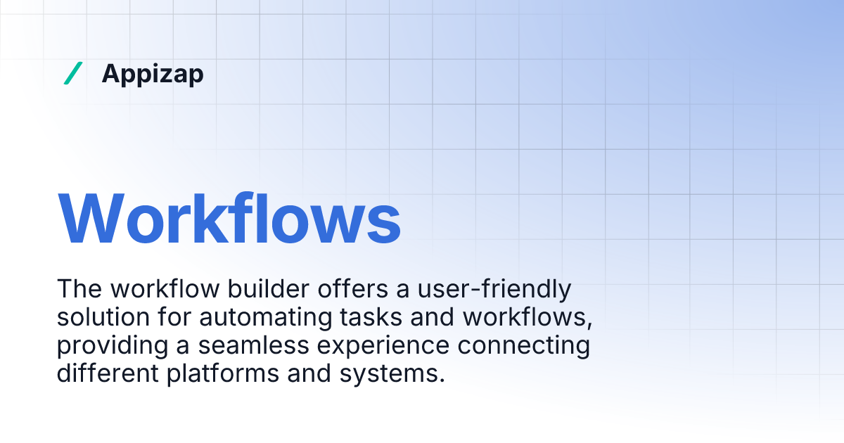 Workflows | Appizap