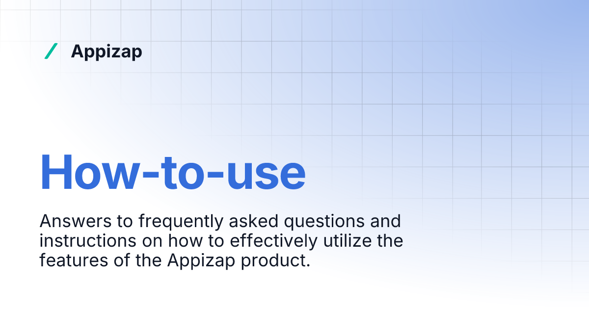 How-to-use | Appizap