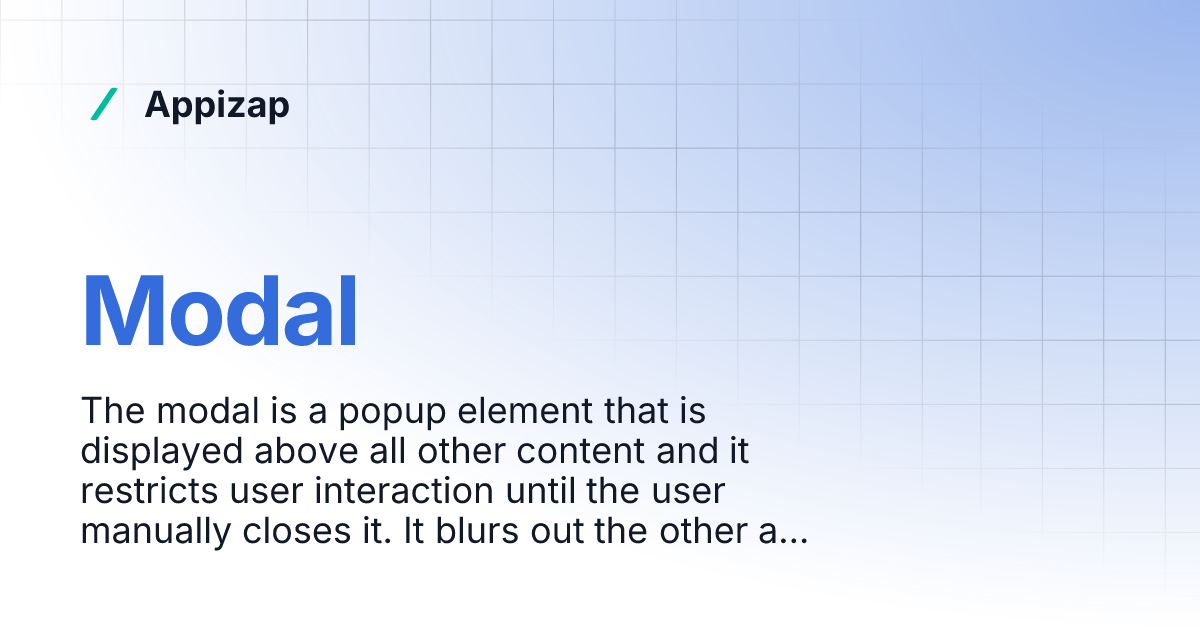 Modal | Appizap