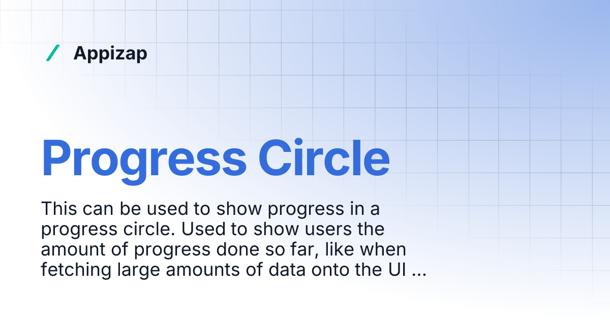 Progress Circle Appizap