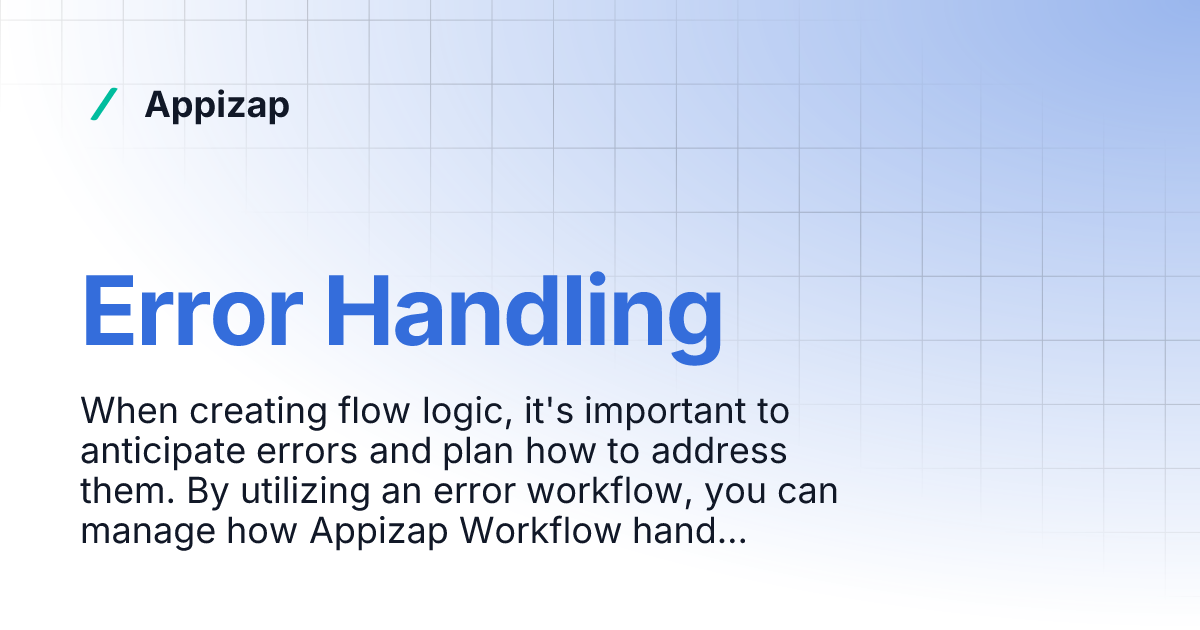Error Handling | Appizap