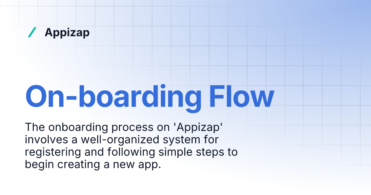 On-boarding Flow | Appizap
