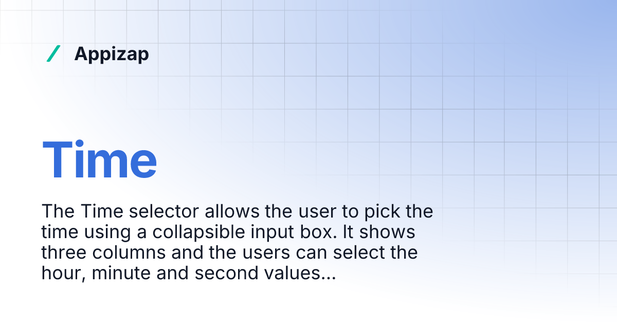 Time | Appizap